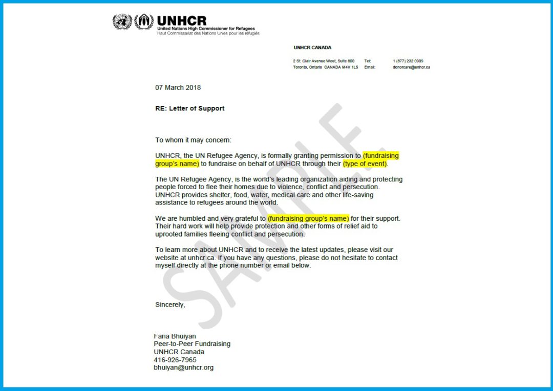 Fundraising for Refugees in Need | UNHCR Canada