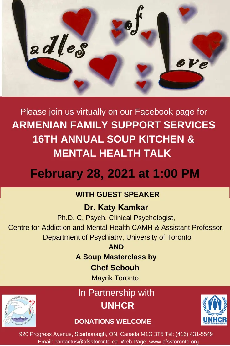 AFSS VIRTUAL SOUP KITCHEN: Ladles of Love - UNHCR Canada